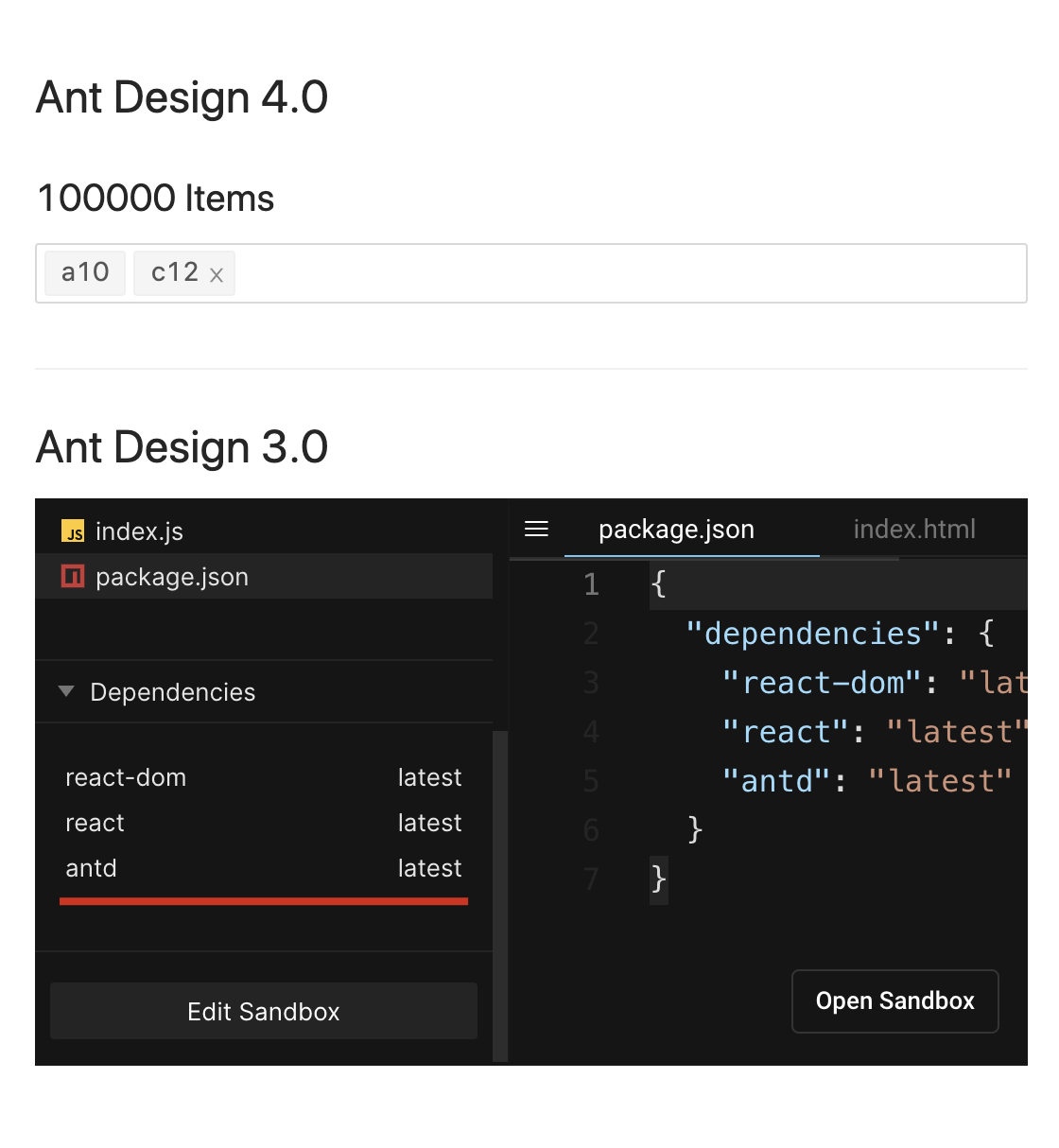 Select 文档中虚拟滚动对比引用版本错误 · Issue 22059 · Ant Designant Design · Github 