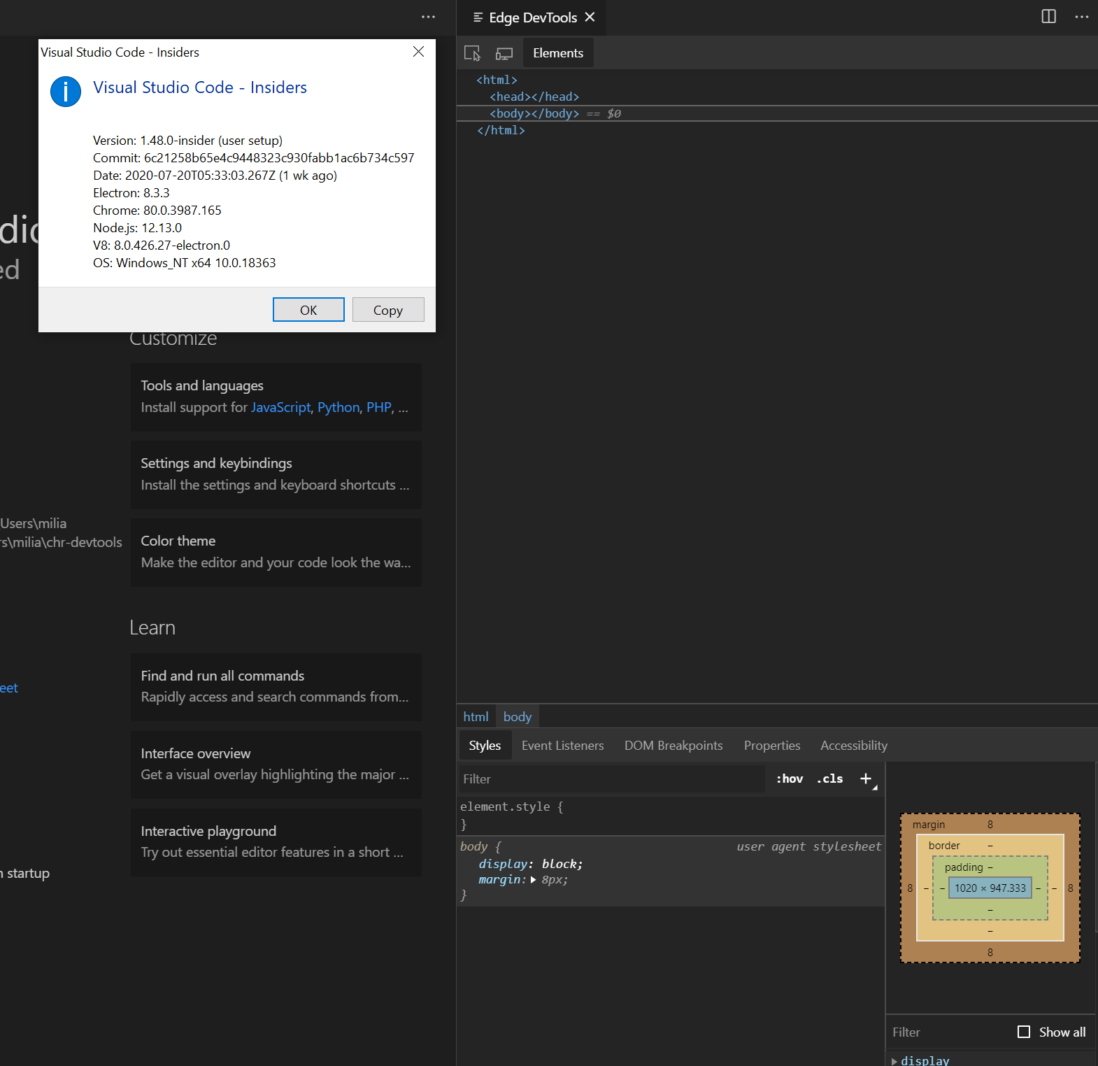 Edge DevTools VSCode Extension not working on VSCode Insiders · Issue #101562 · microsoft/vscode ...