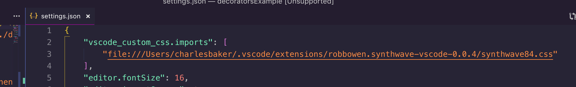 not working in macos · Issue #18 · robb0wen/synthwave-vscode · GitHub