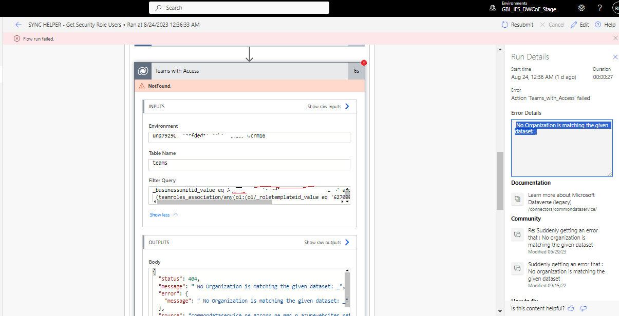 [CoE Starter Kit - BUG] SYNC HELPER - Get Security Role Users - Action 'Teams_with_Access ...