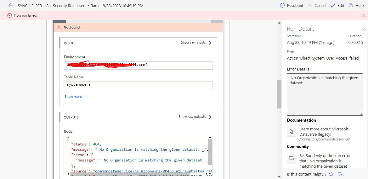 [CoE Starter Kit - BUG] SYNC HELPER - Get Security Role Users - Action 'Teams_with_Access ...
