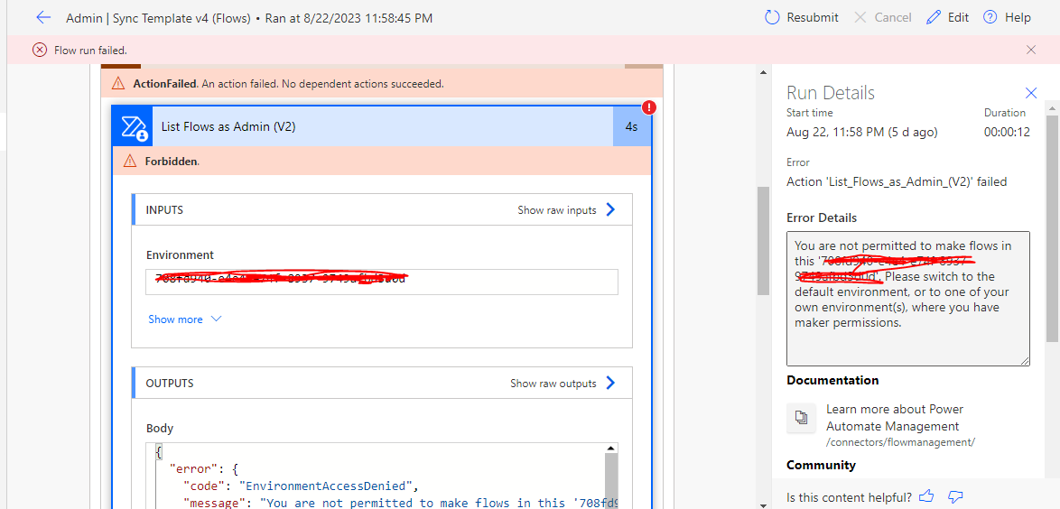 [CoE Starter Kit - BUG] Admin | Sync Template v4 (Flows) & v4 (Apps) - List Flows as Admin & Get ...