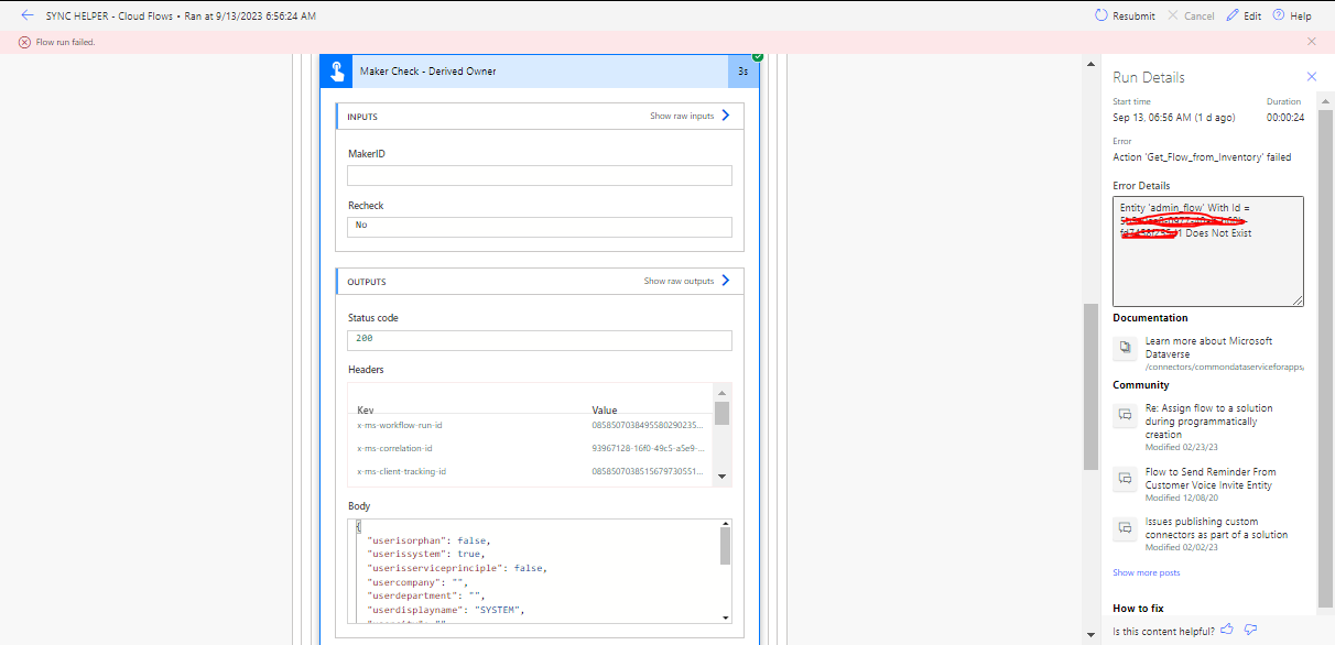 [CoE Starter Kit - BUG] SYNC HELPER - Cloud Flows -> HELPER - Maker ...