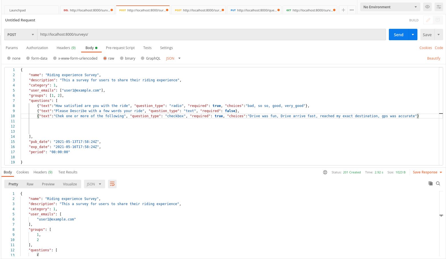 Github Ekatsarossurveyproject Api To Create And Manage Surveys Written In Django Rest Framework