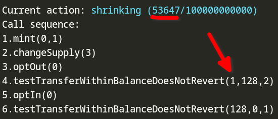 [Bug-Candidate]: Shrinking extremely slow in some rare situations · Issue #1028 · crytic/echidna ...