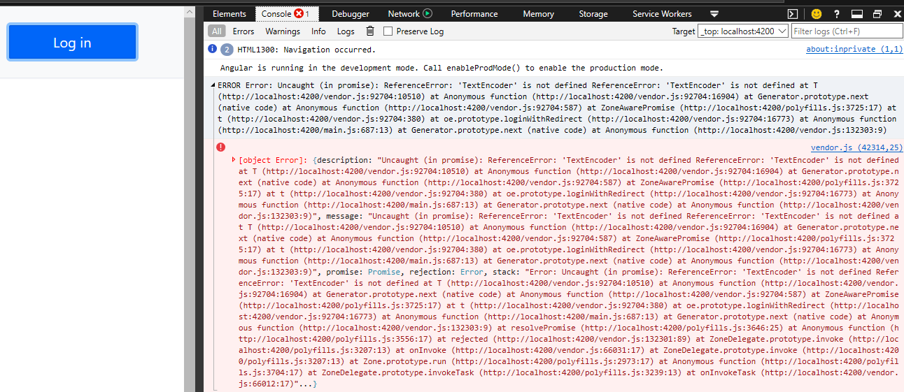 Error In Edge Browser · Issue 155 · Auth0 Samples Auth0 Angular Samples · Github