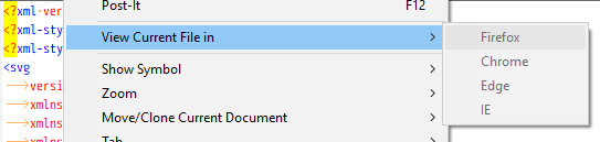 "View Current File in...[->browser list]" doesn't work with SVG · Issue ...