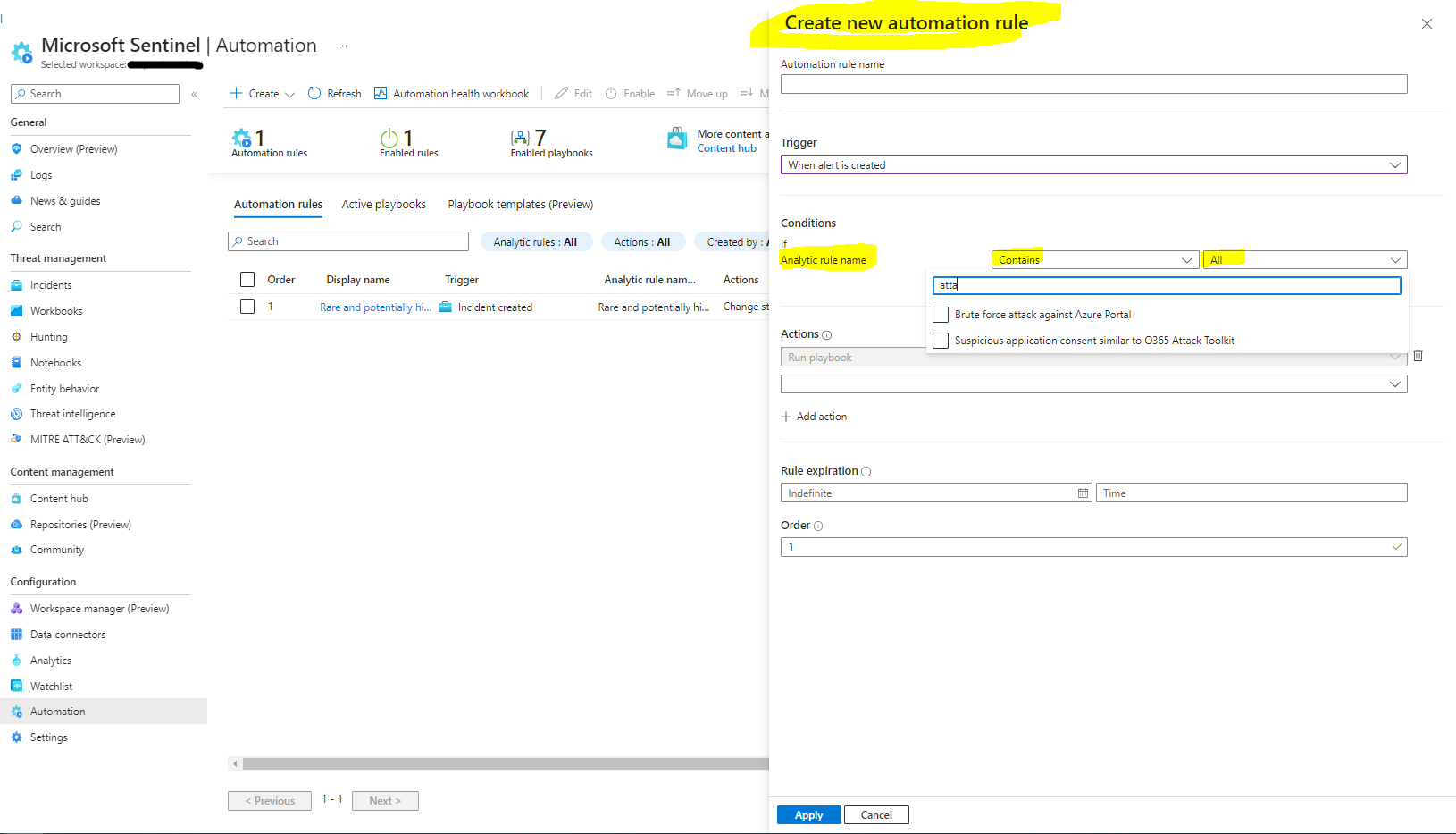 Dynatrace analytic rules not showing as conditions in automation rule · Issue #8881 · Azure ...