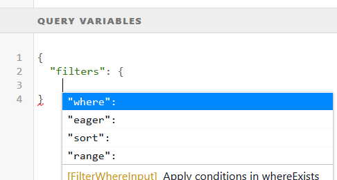 [Feature Request] Autocomplete in GraphQL variables editor · Issue #887 · Kong/insomnia · GitHub