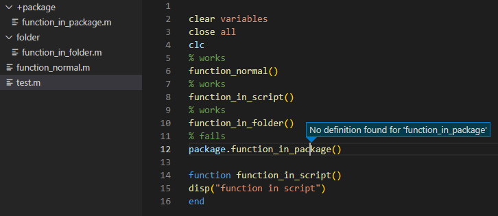 "Go to Definition" does not seem to work when using package folders · Issue #5 · mathworks ...