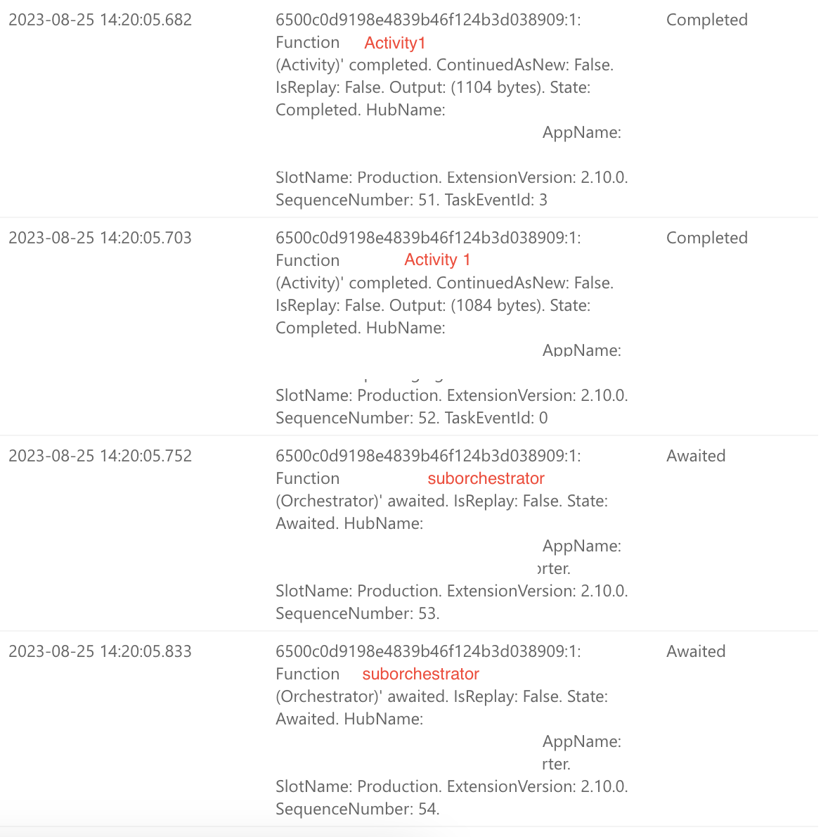 Durable Function Sub Orchestrator Stuck On Running · Issue 2556 · Azure Azure Functions Durable