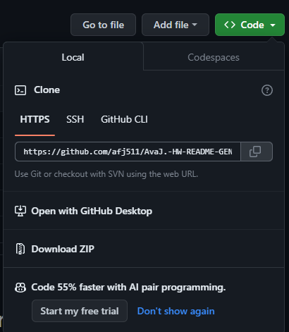 GitHub - afj511/AvaJ.-HW-README-GENERATOR-2023