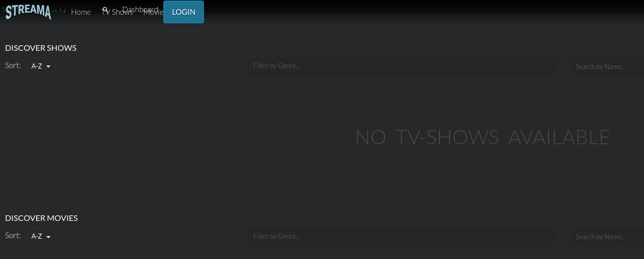 Layout issue on allowing anonymous access · Issue #919 · streamaserver/streama · GitHub