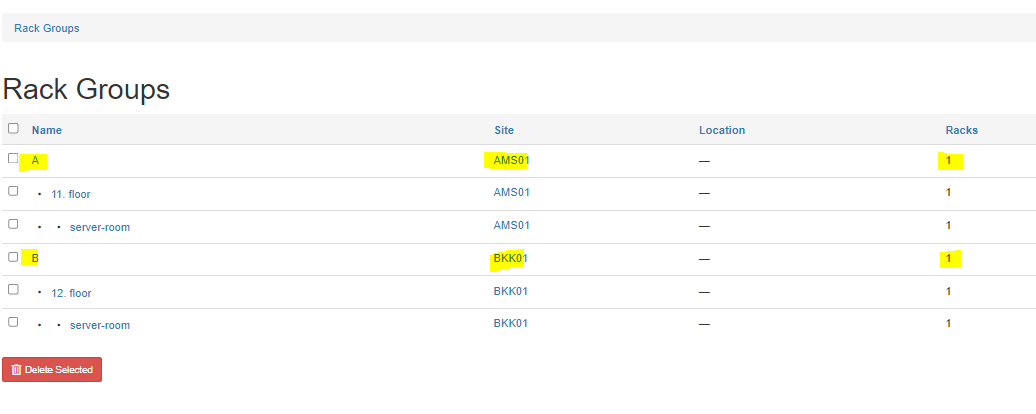 Rack elevation: rack group ID filter uses slug name instead · Issue ...