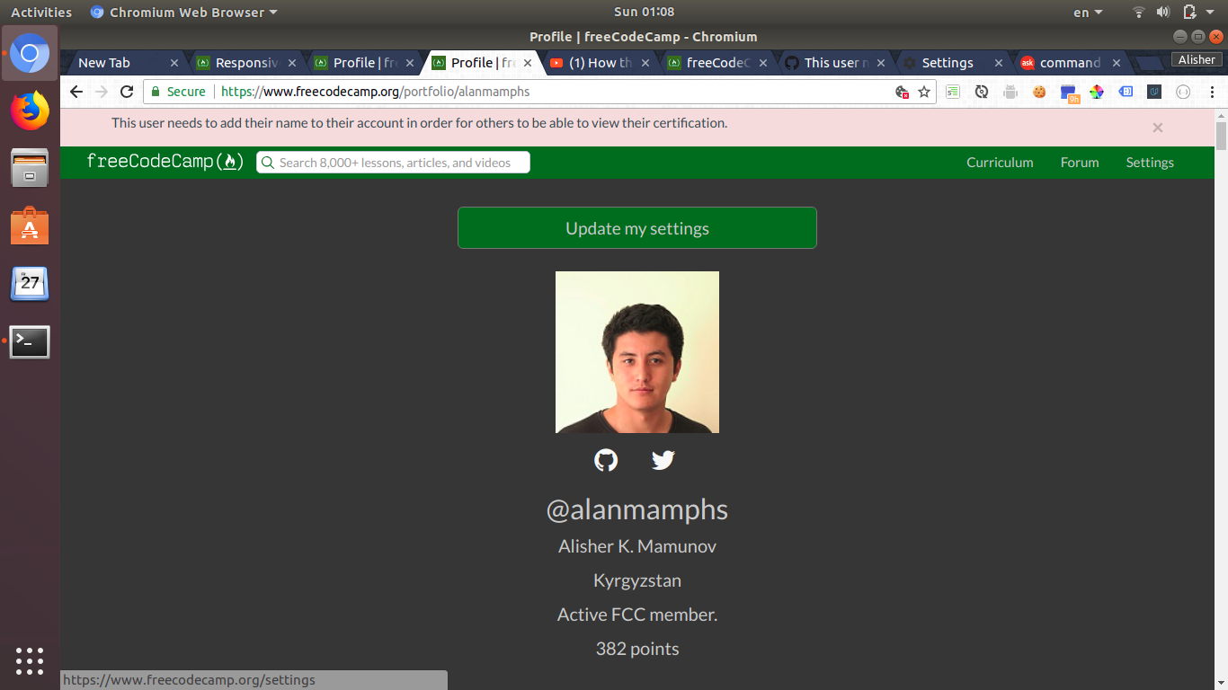 Unable To Claim Certifications Even After Adding A Name On The Portfolio · Issue 17397