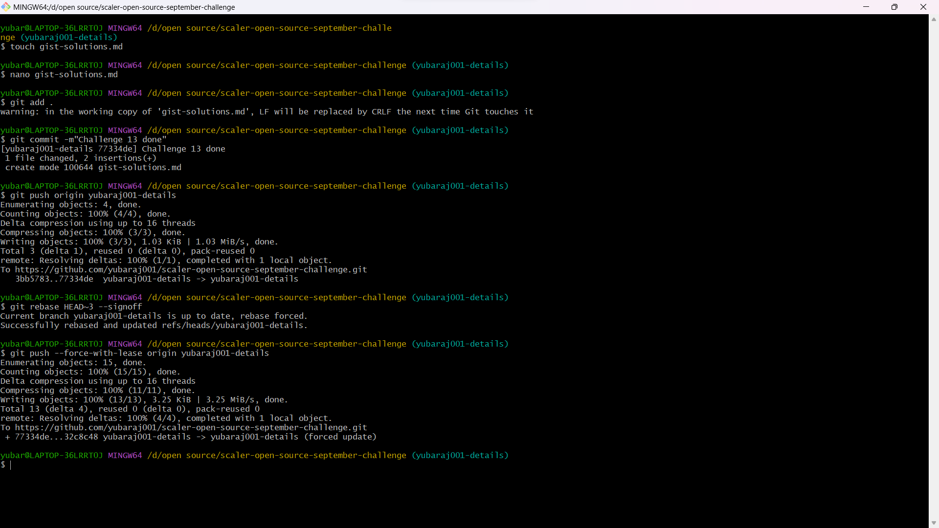 Challenge #1- Yubaraj Dey · Issue #261 · scaleracademy/scaler-open-source-september-challenge ...