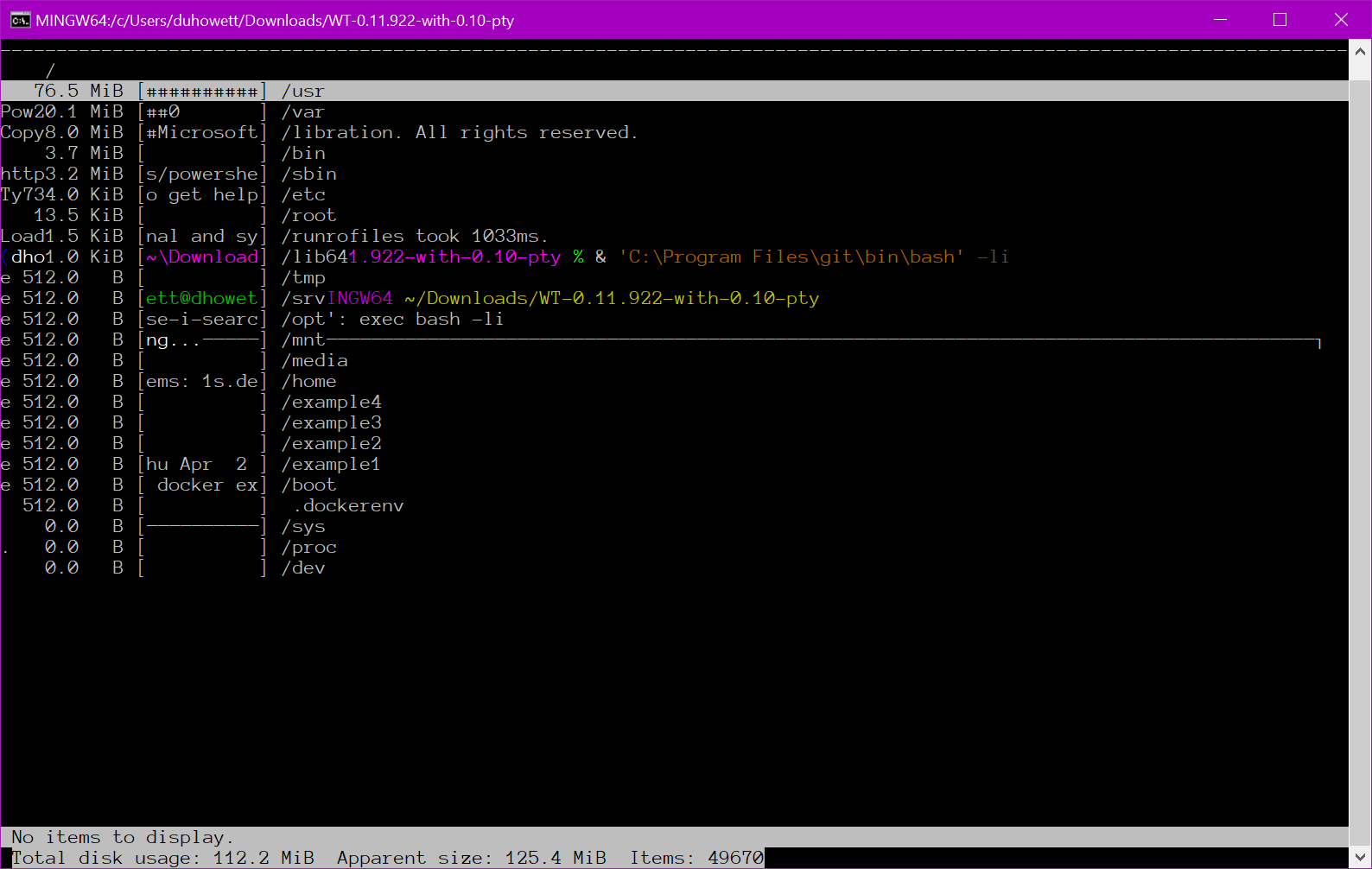 Issue when running ncdu via SSH in Git Bash · Issue #5167 · microsoft/terminal · GitHub