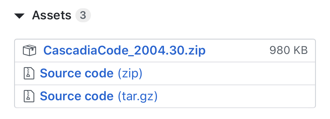Please upload the prebuilt binaries for 2004.30 release · Issue #265 · microsoft/cascadia-code ...