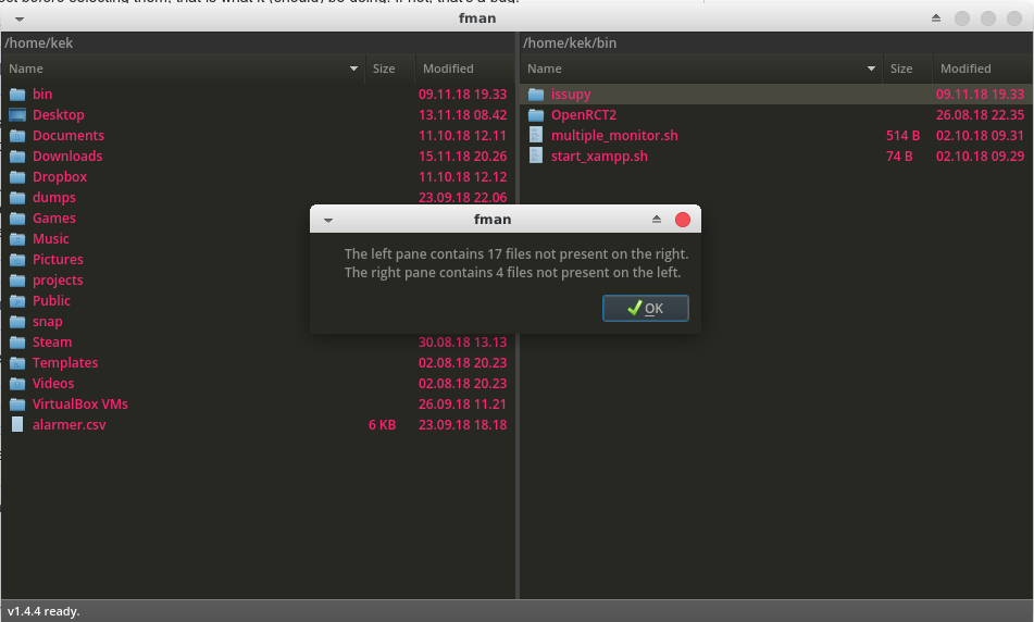 Compare directories and/or select files that are not present in the other pane · Issue #454 ...