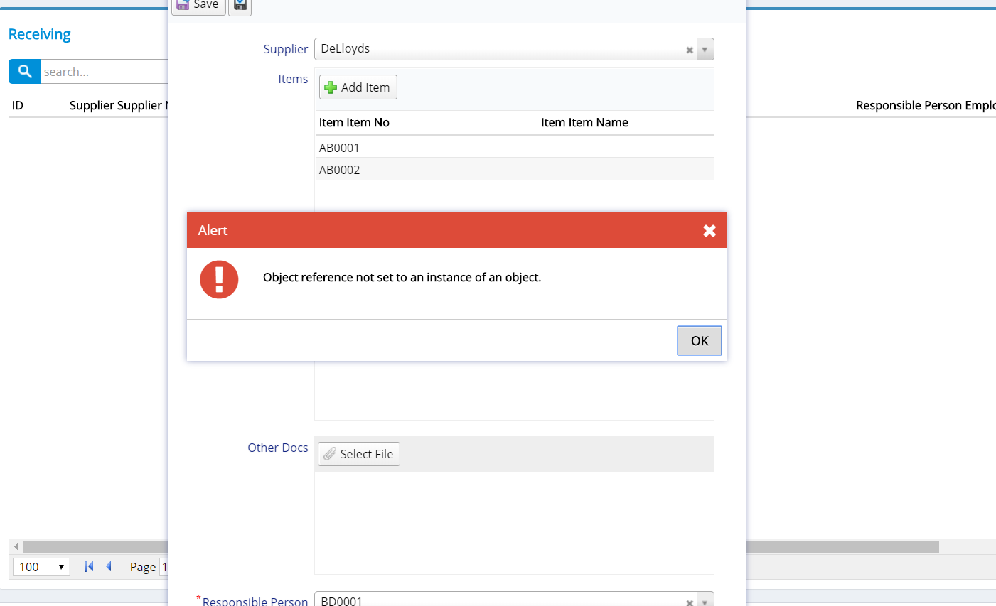 Object Reference Not Set To Instance Of An Object Error
