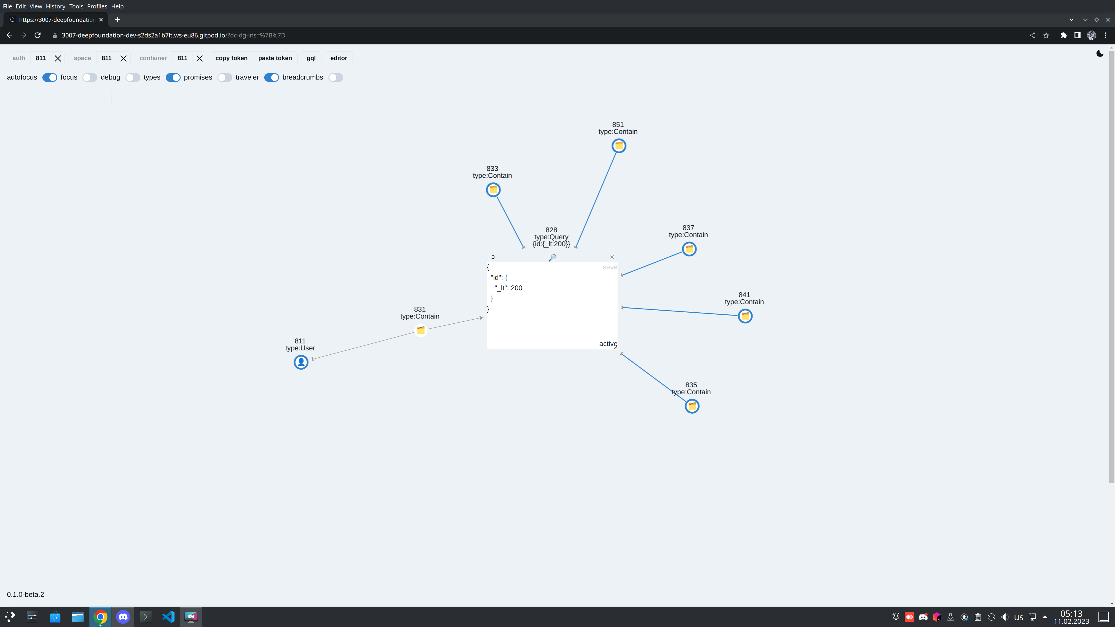 Deactivate button in Query's client handler does not delete the Contain link for Active link ...