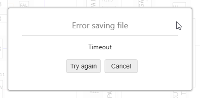 Timeout error when saving large file to Google Drive · Issue #3815 · jgraph/drawio · GitHub