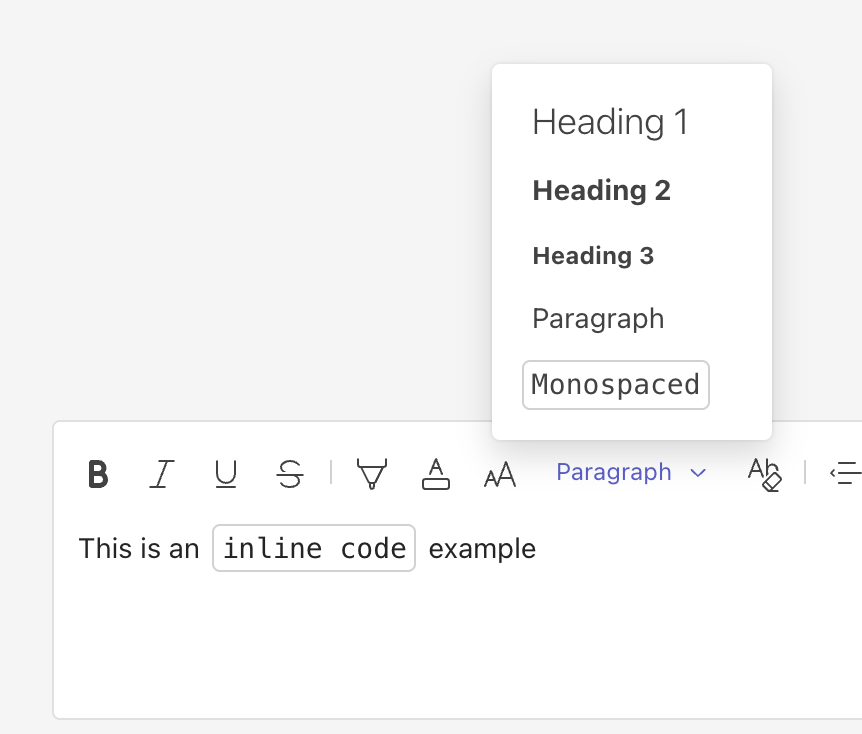 Feature Request Inline Code Formatting · Issue 1536 · Microsoftroosterjs · Github 7248