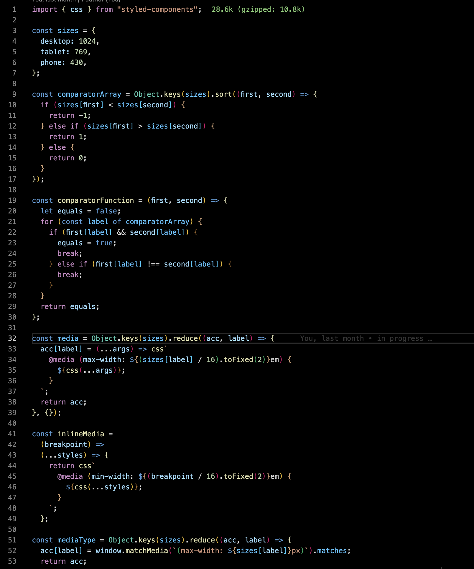 Intellisense Not Working Inside Media · Issue 435 · Styled Components