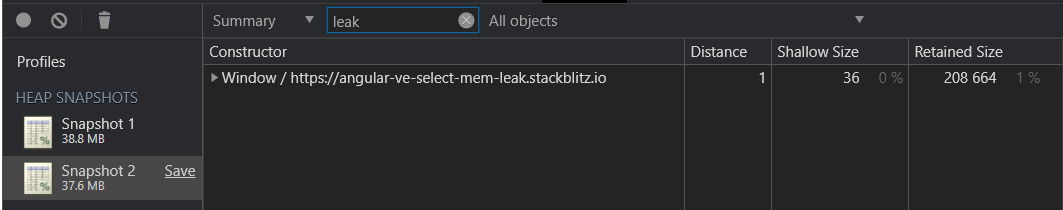 Ivy Memory Leak: Select & Option Elements · Issue #37671 · angular/angular · GitHub