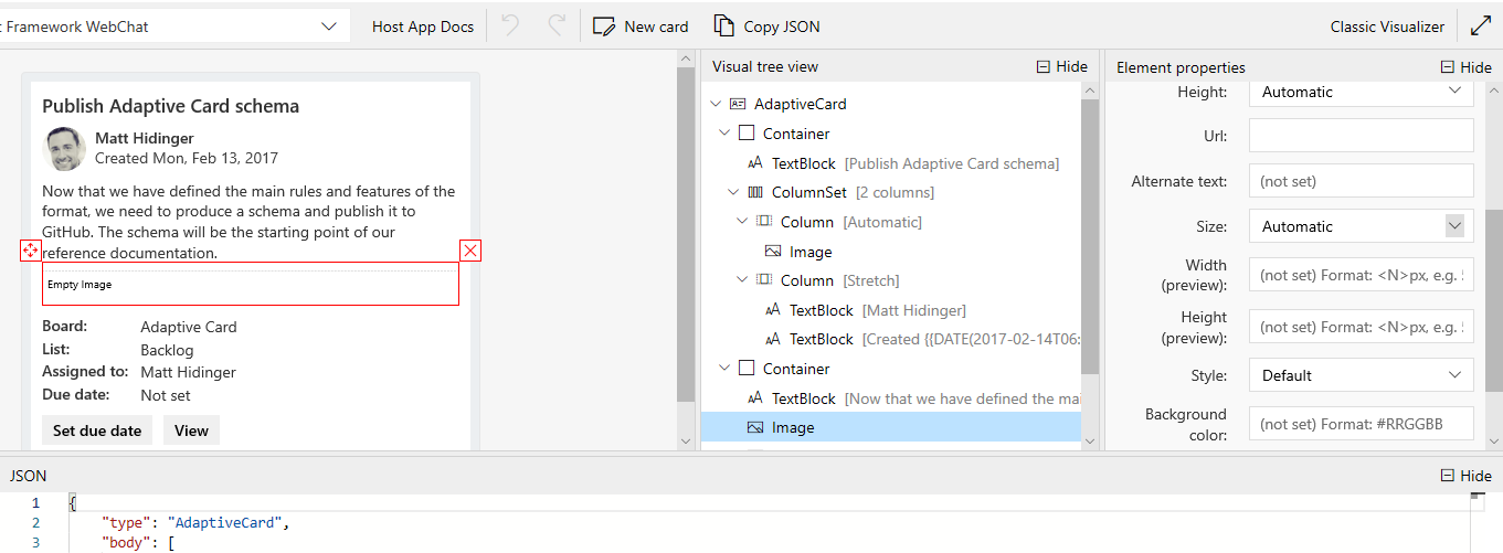 Designer should specify the version that properties/elements were ...