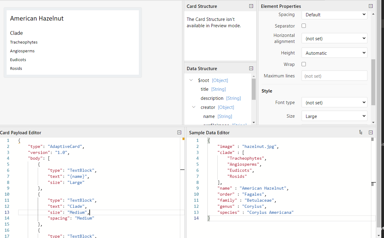 [Designer] Does the templating system support simple string arrays? e.g. ["Red","Blue","Yellow ...