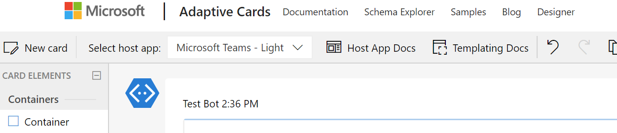 [Designer] Improved Host app docs button · Issue #3898 · microsoft/AdaptiveCards · GitHub