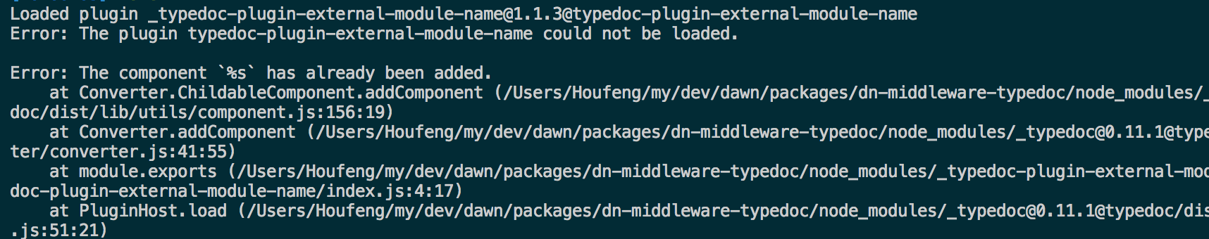 An Error Occurs When Using Typedoc Plugin External Module Name To