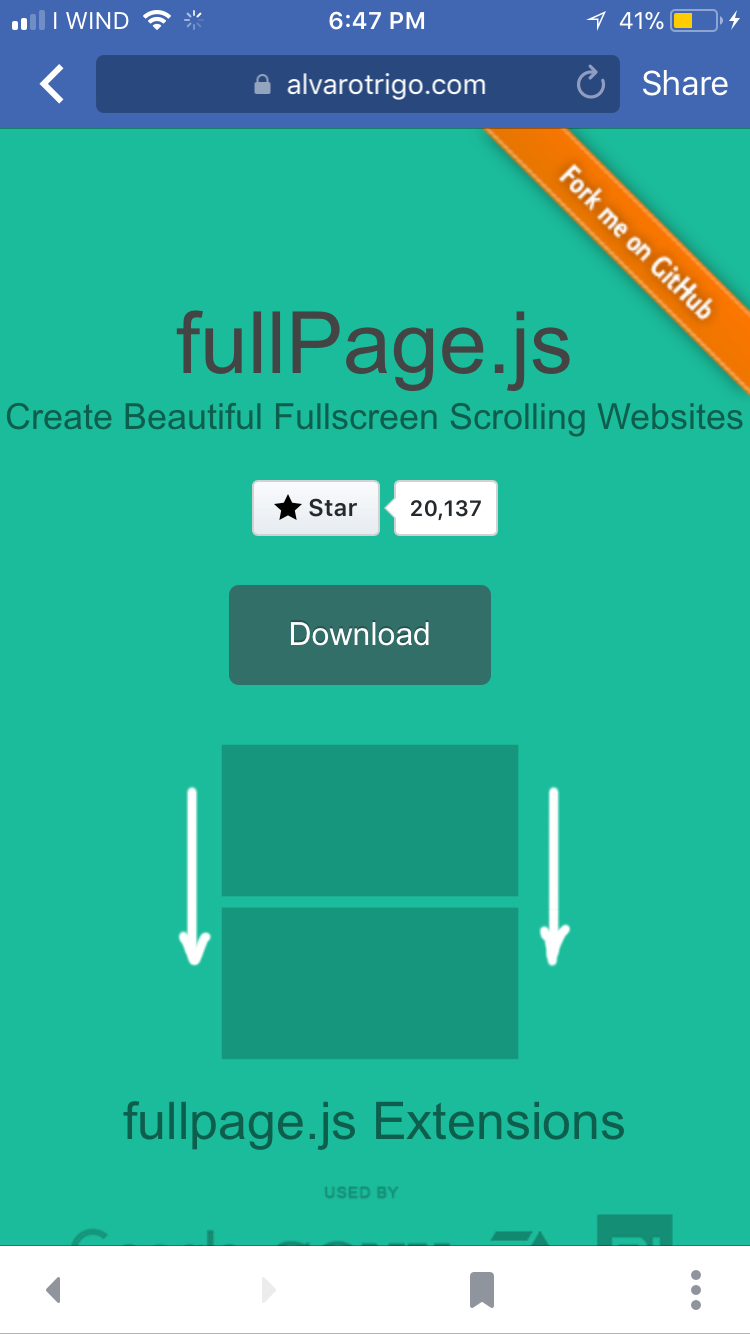 Twitter Browser using wrong height · Issue #2306 · alvarotrigo/fullPage.js · GitHub