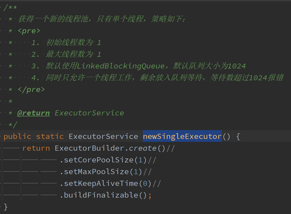 有生成这个ScheduledExecutorService executorService = Executors ...