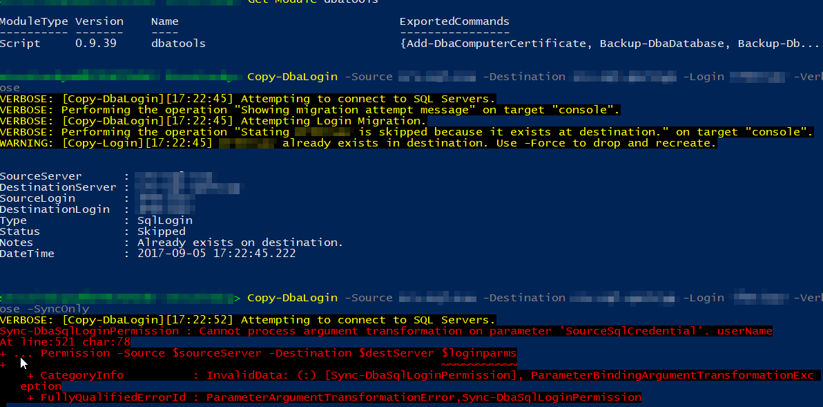 Copy-DbaLogin: Error when -SyncOnly speсified · Issue #2201 · dataplat/dbatools · GitHub