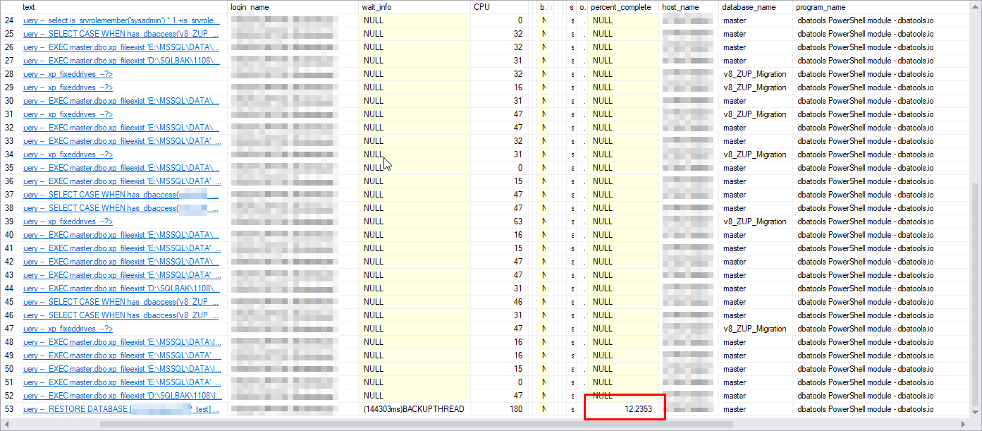 Restore-DbaDatabase (Timeouts and Connection reusue) · Issue #2634 · dataplat/dbatools · GitHub