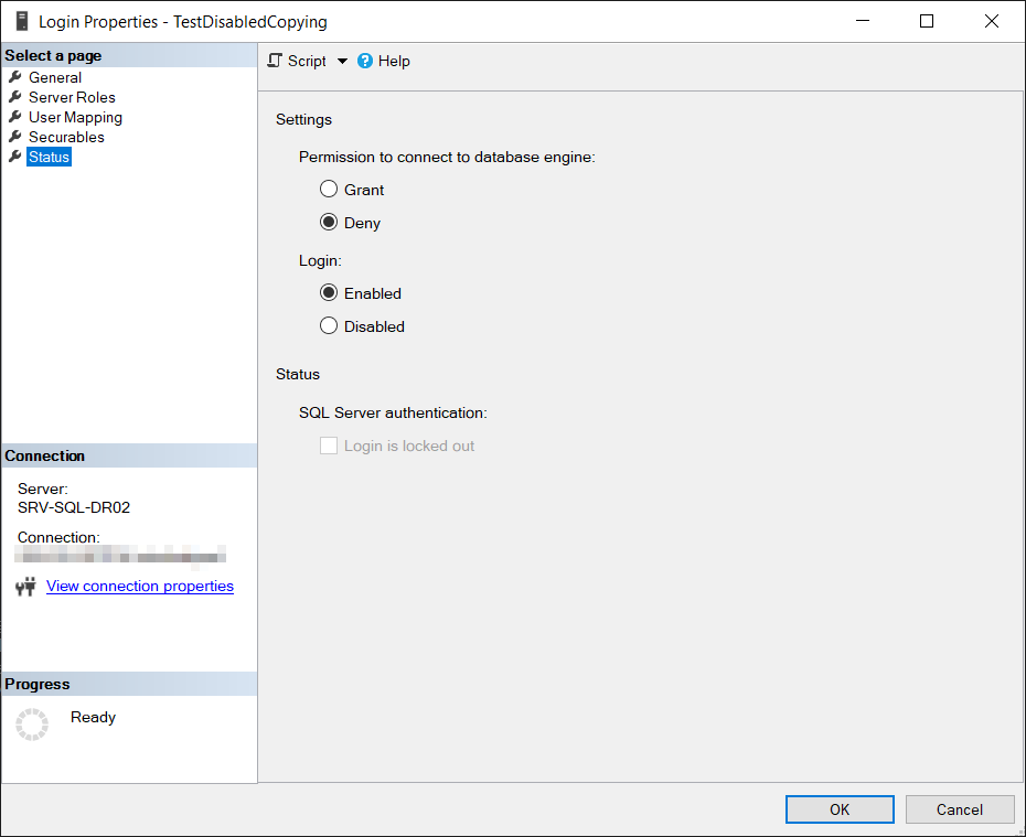 [Bug] Copy-DbaLogin - error when copying disabled sql login (New-DbaLogin) · Issue #6708 ...