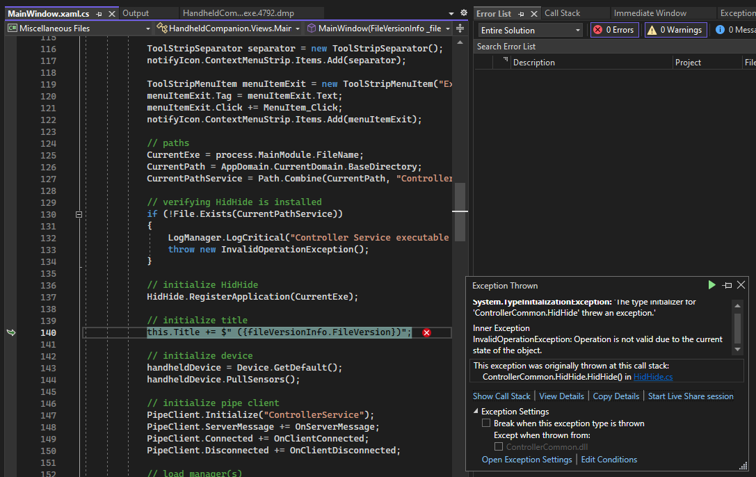Installation succeeded but the program could not start · Issue #370 · Valkirie/HandheldCompanion ...