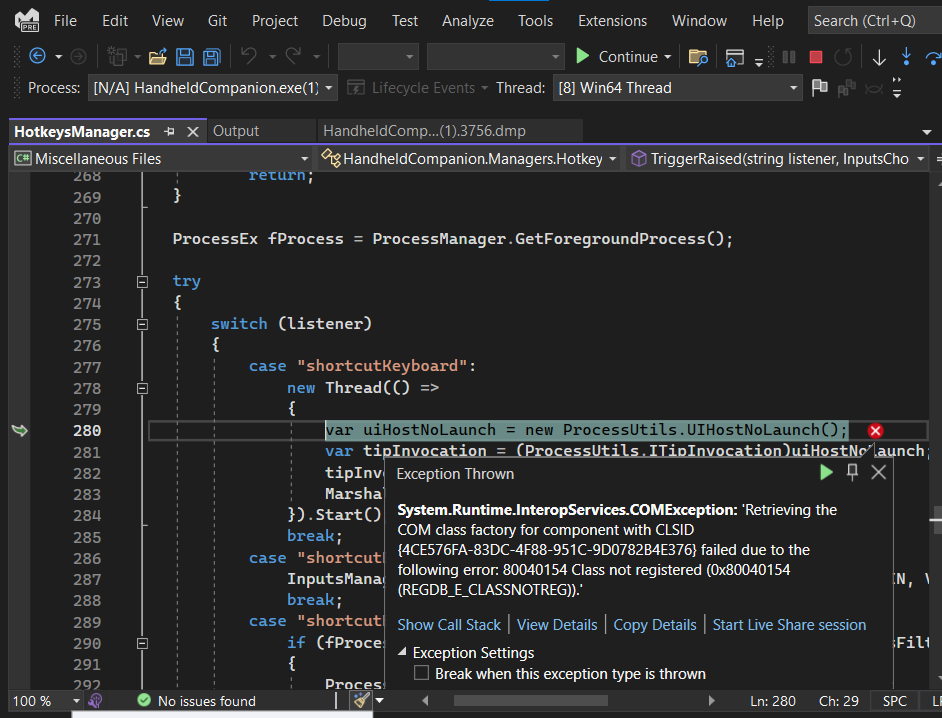 Virtual keyboard , every time hotkey binded to keyboard is pressed, HC crashes · Issue #390 ...