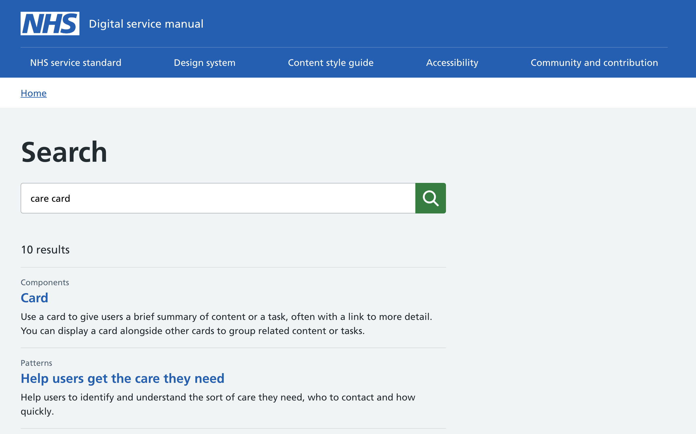 Prepare care card guidance for the design system working group · Issue #1176 · nhsuk/nhsuk ...