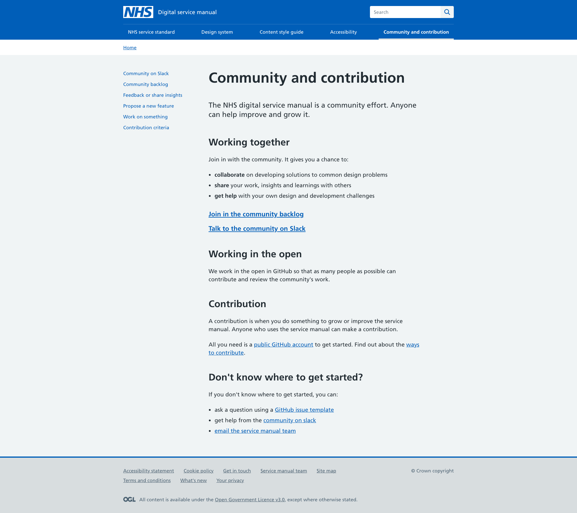 Review and update community and contribution page · Issue #1280 · nhsuk/nhsuk-service-manual ...