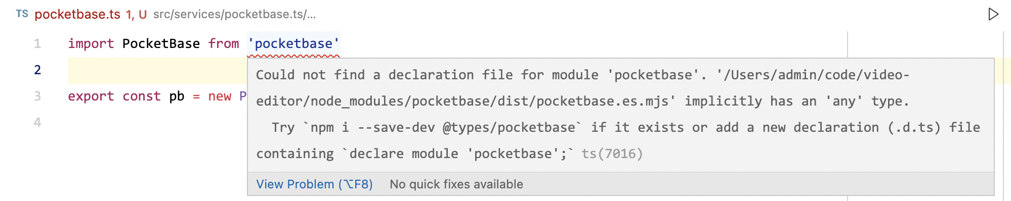 Can't get type declarations to work in ES Module project · Issue #92 ...
