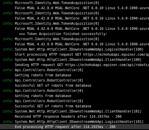 Add timestamps to the log messages of the backend · Issue #412 · equinor/flotilla · GitHub