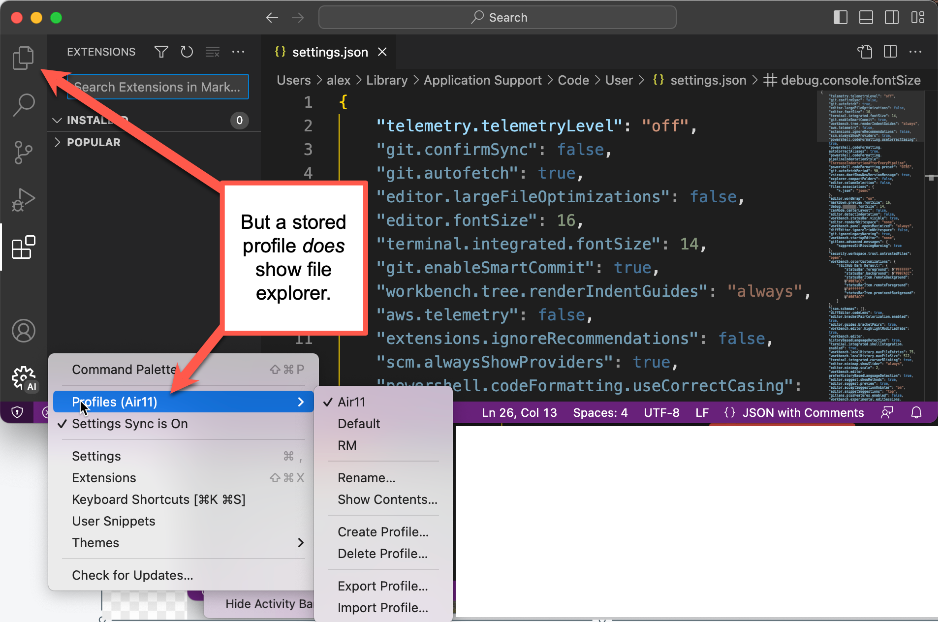 Default profile does not show File Explorer · Issue #176446 · microsoft/vscode · GitHub