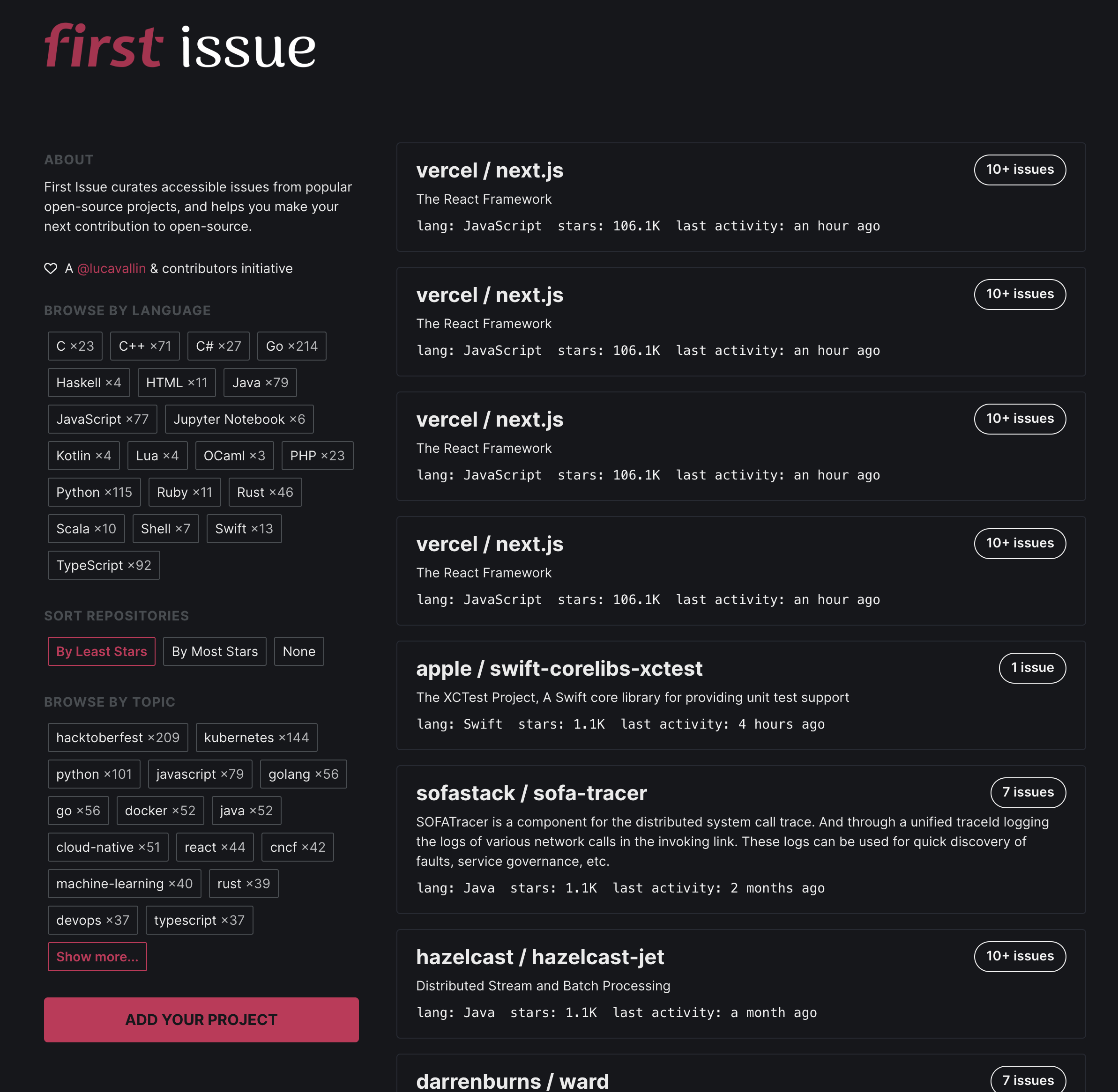 Add button to sort repositories by new issues · Issue #32 · lucavallin/verto · GitHub
