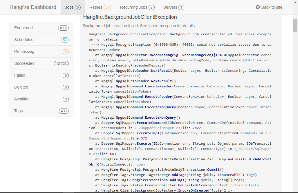 'could not serialize access due to concurrent update' with Postgre storage · Issue #35 · face-it ...