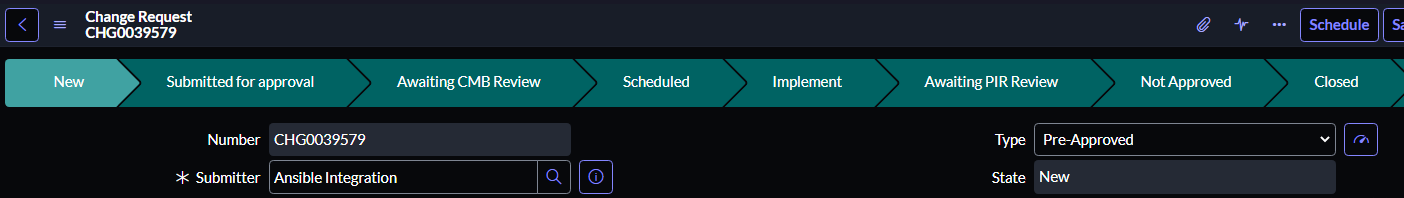 change_request does not change state of pre-approved change · Issue #257 · ansible-collections ...
