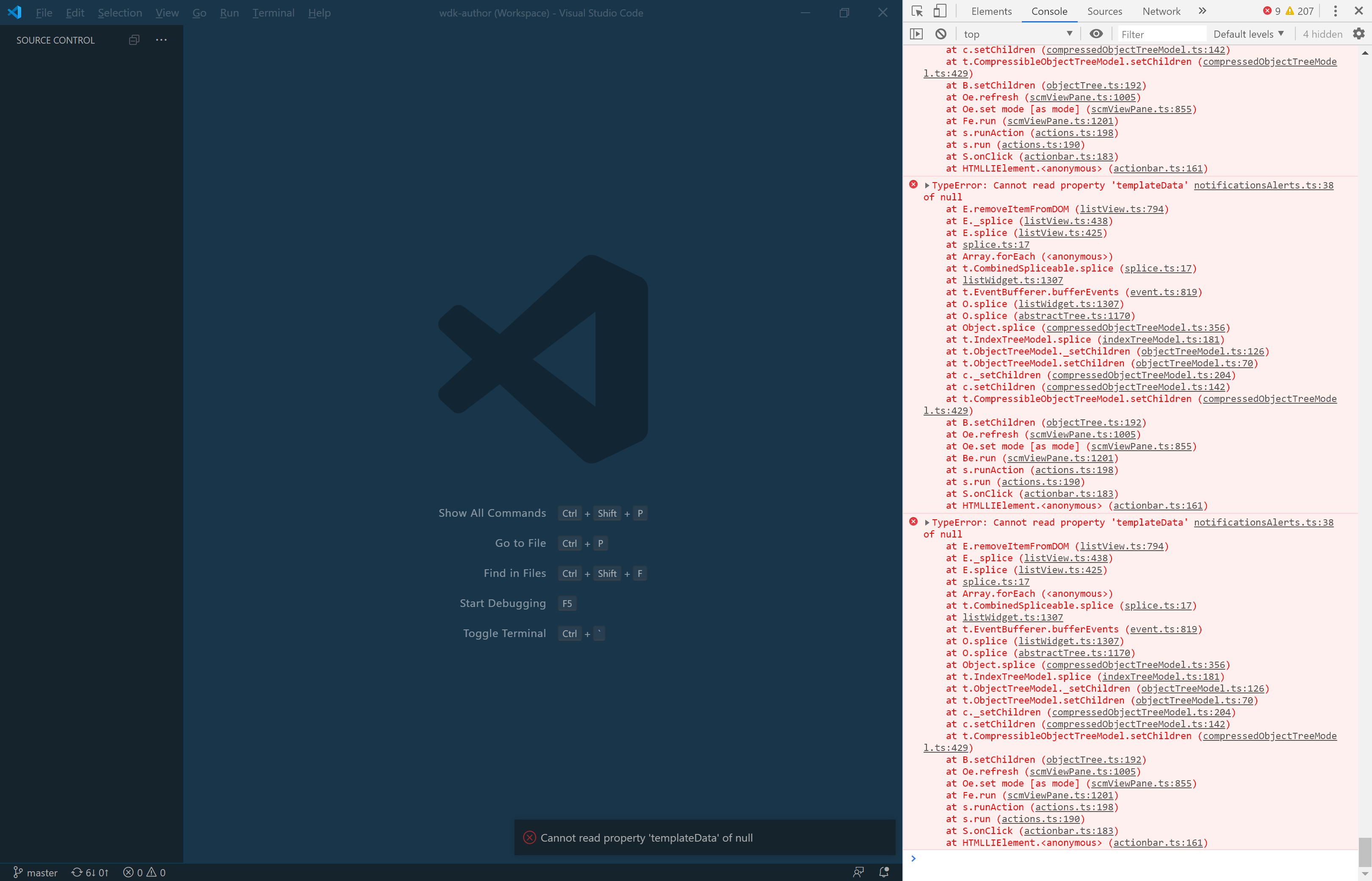Source Control Tab Shows Nothing · Issue #102122 · microsoft/vscode · GitHub