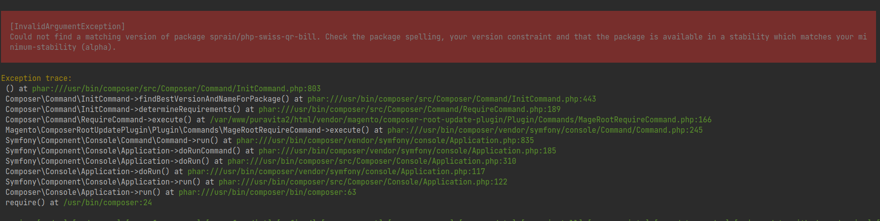 Unable to install a library via composer · Issue #177 · sprain/php-swiss-qr-bill · GitHub
